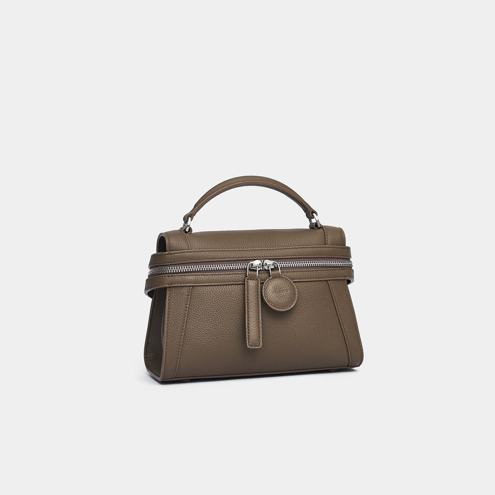 Mini Litchi Grain Skin Garden Bag - Brown – www.susen.com